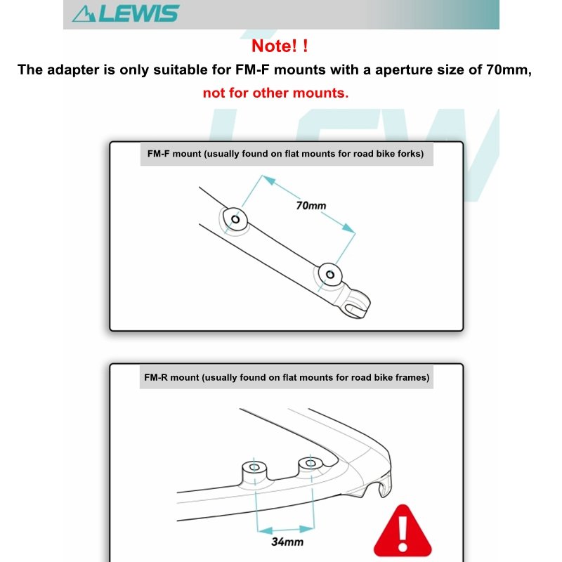 Lewis Flat mount adapter;Road Bikedisc brake flat mount adapter