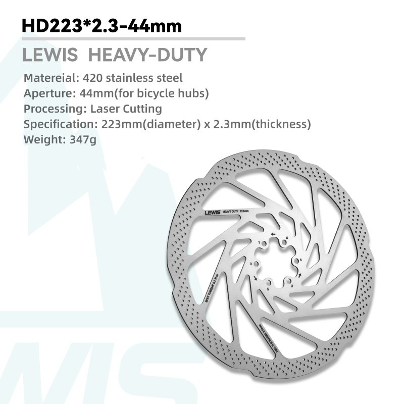 Lewis HEAVY DUTY Disc Brake Rotor 2.3/3mm Thick For Front Wheel of E-motor